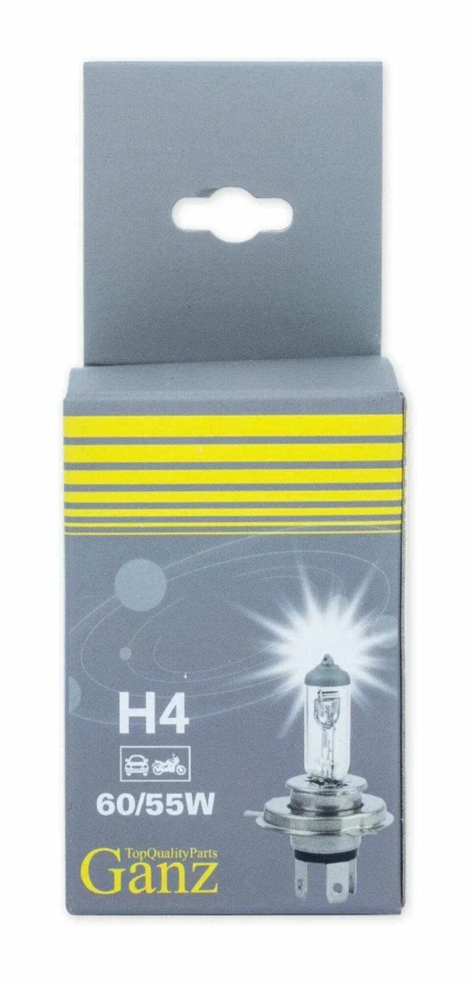 Лампа 12V H4 60/55W P43T Ganz 1 Шт. Картон Gip06009(Ganz Gip06009) — фото 1
