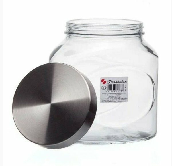 Банка с метал. крыш. 1000 мл элипс