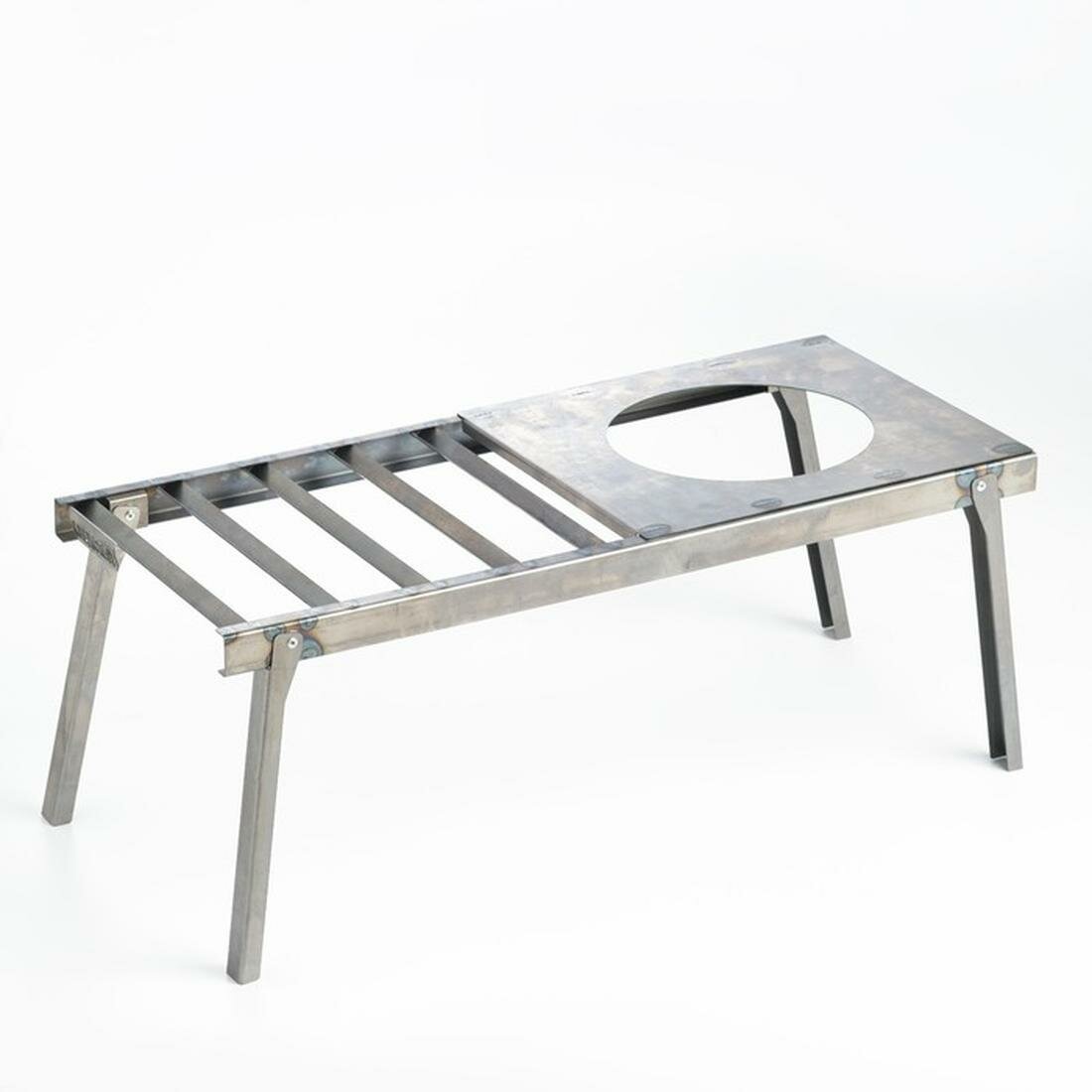 Решетка костровая «Следопыт» с подставкой под казан, d=20 см, 66×30×26 см