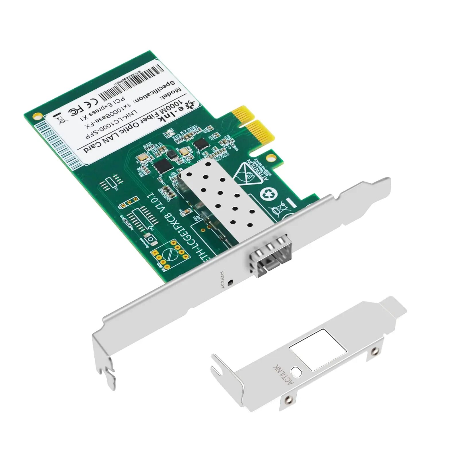 Однопортовая гигабитная оптоволоконная сетевая карта SFP/SC для ПК SFP PCIe Card