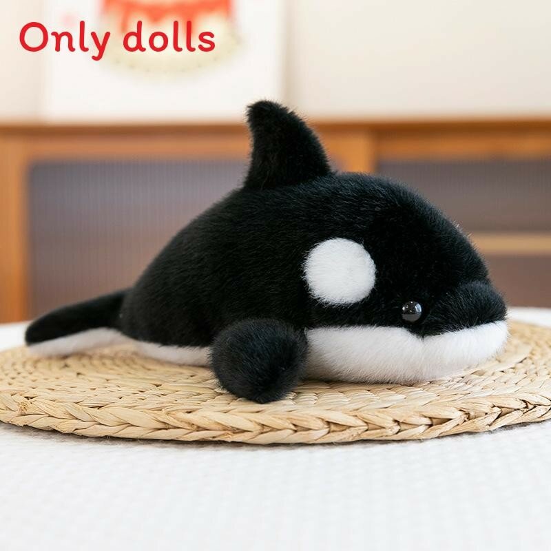 Marine animal plush collection black orca stuffed toy for home decor and play