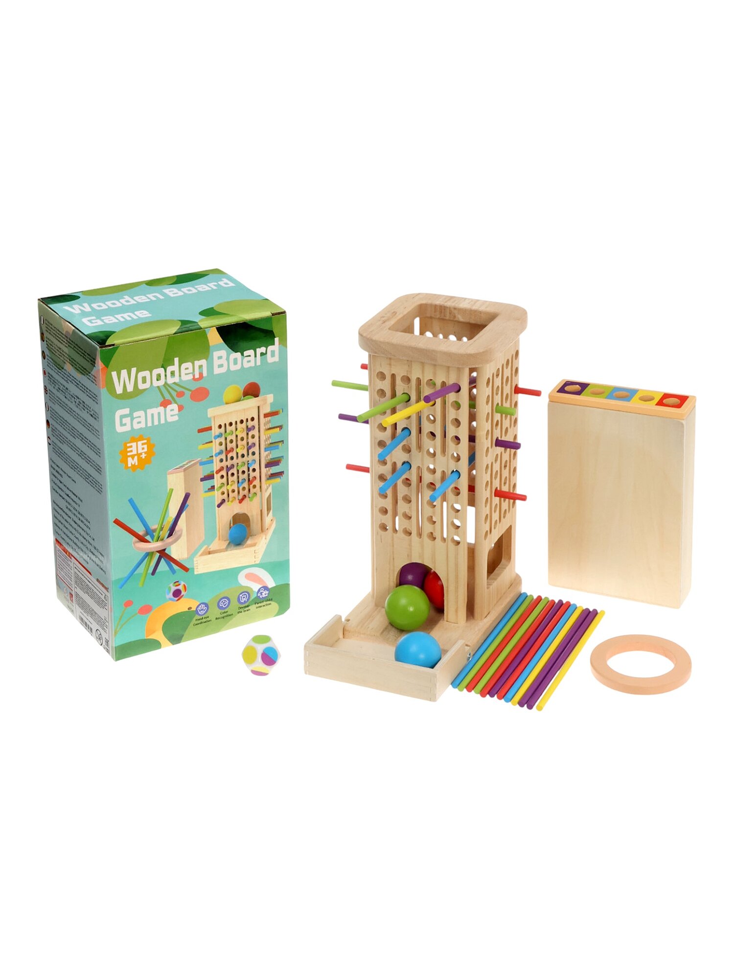 Сортер развивающая игра "Башня" по методике Монтессори, дерево, Сима-ленд