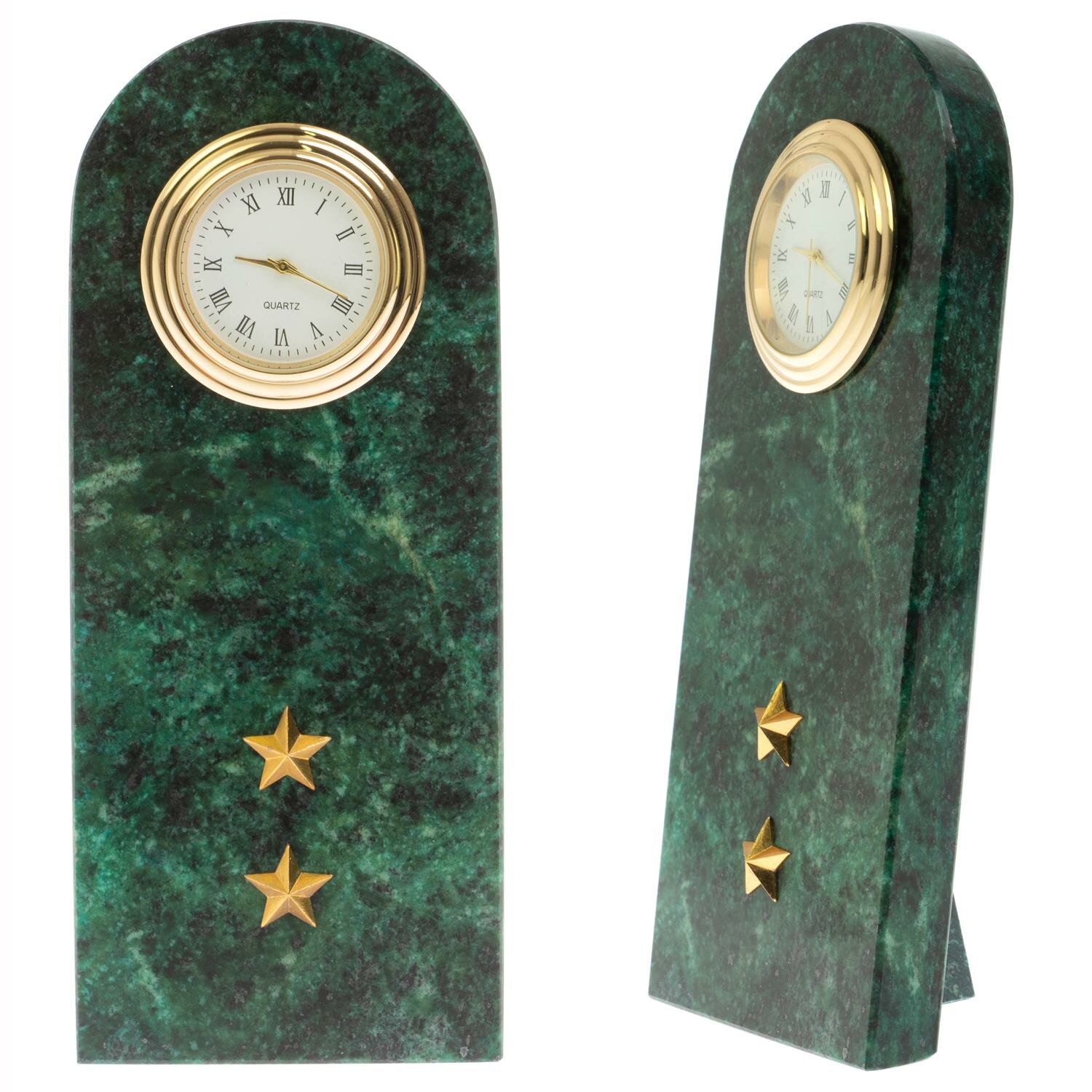 Часы сувенирные "Погон-прапорщик МВД" из змеевика