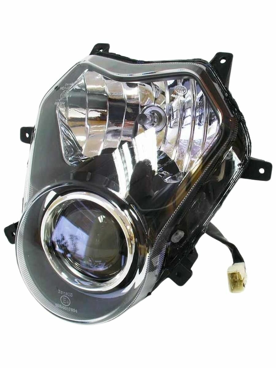 Блок-фара передняя, основной свет, в сборе 12В, мотоцикл Stels 600GT Benelli, 80000P260000 (item:200)