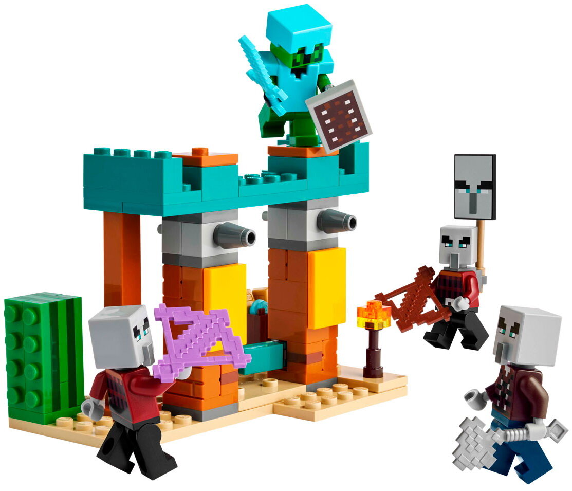 Конструктор Lego Minecraft Патруль илладжеров в пустыне блочный (21267)