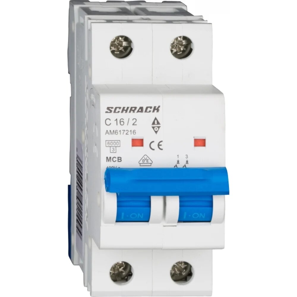 Schrack Technik Автоматический выключатель AM 6кА 2P С 16A AM617216