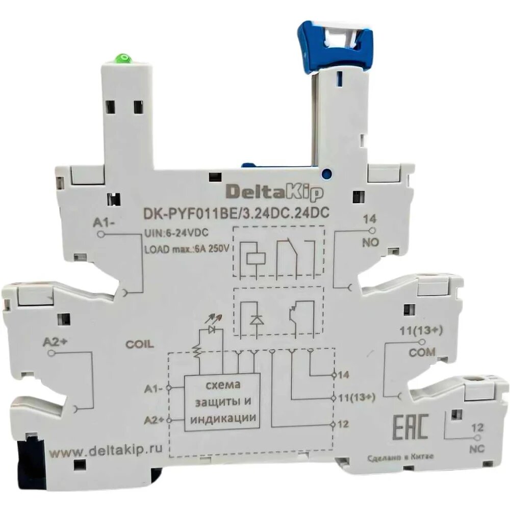 DELTAKIP Delta-Kip 3-ярусная монтажная колодка с винтовыми клеммами для 1-контактного интерфейсного реле DK-PYF-011BE/3.24DC.24DC DK-K0000014