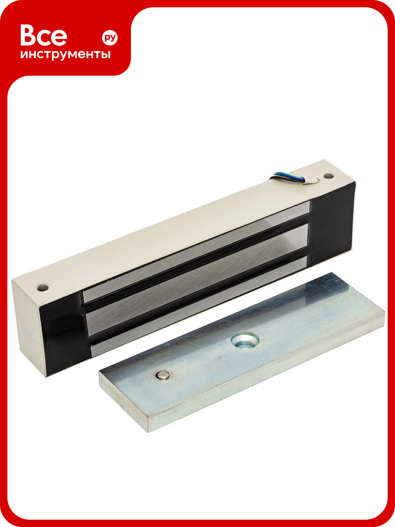 Электромагнитный, ACCORDTEC, замок ACCORDTEC ML-295 K-2 уголком цвет серый комплектация: уголок AT-04384, 163х50х12 мм