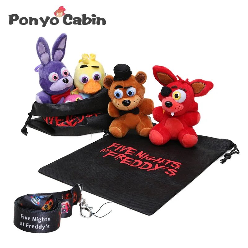 Набор мягких игрушек FNAF Foxy Bear Bonnie 6 шт