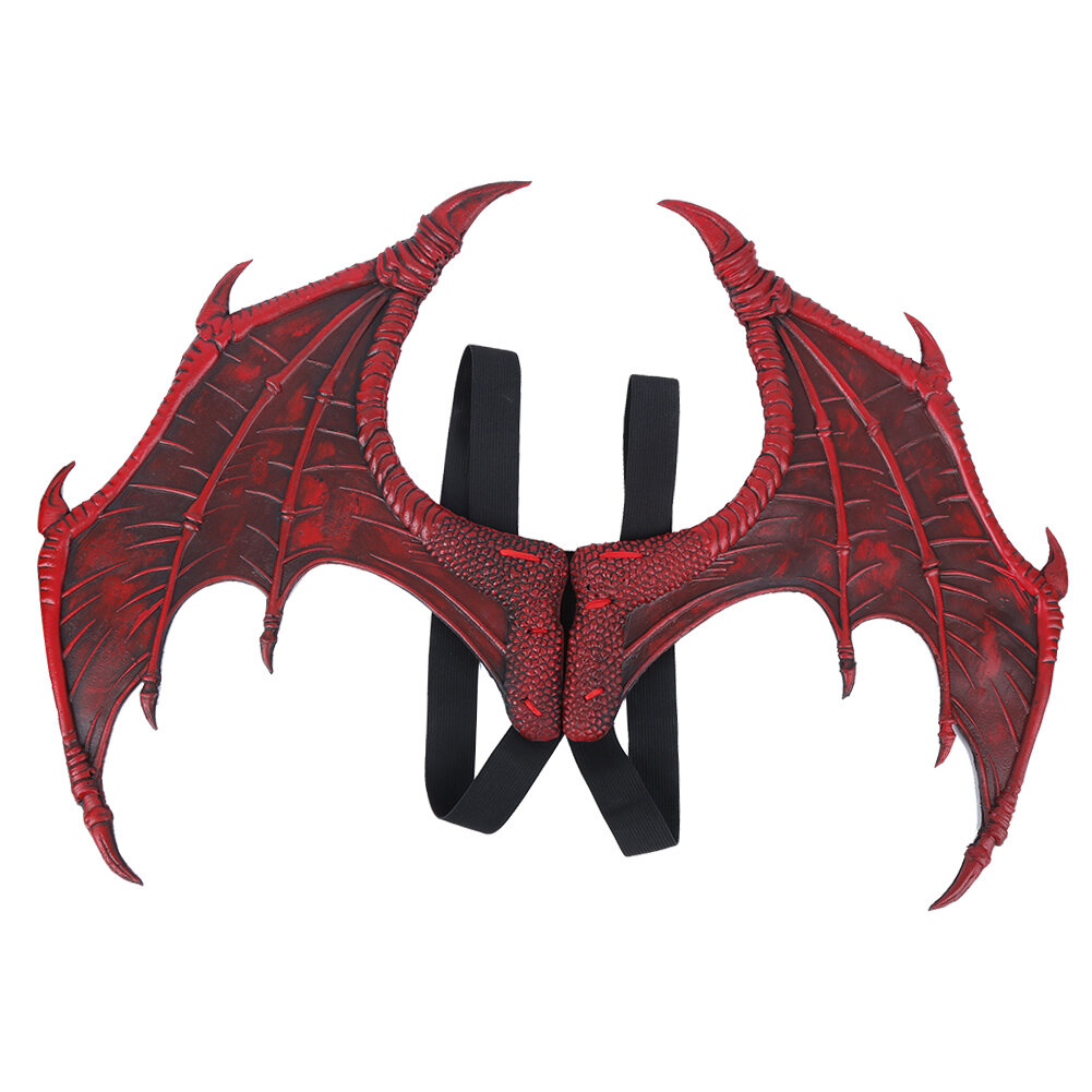 Реквизит с крыльями дракона, декоративный костюм для косплея Марди Гра, крыло для Хэллоуина, красный