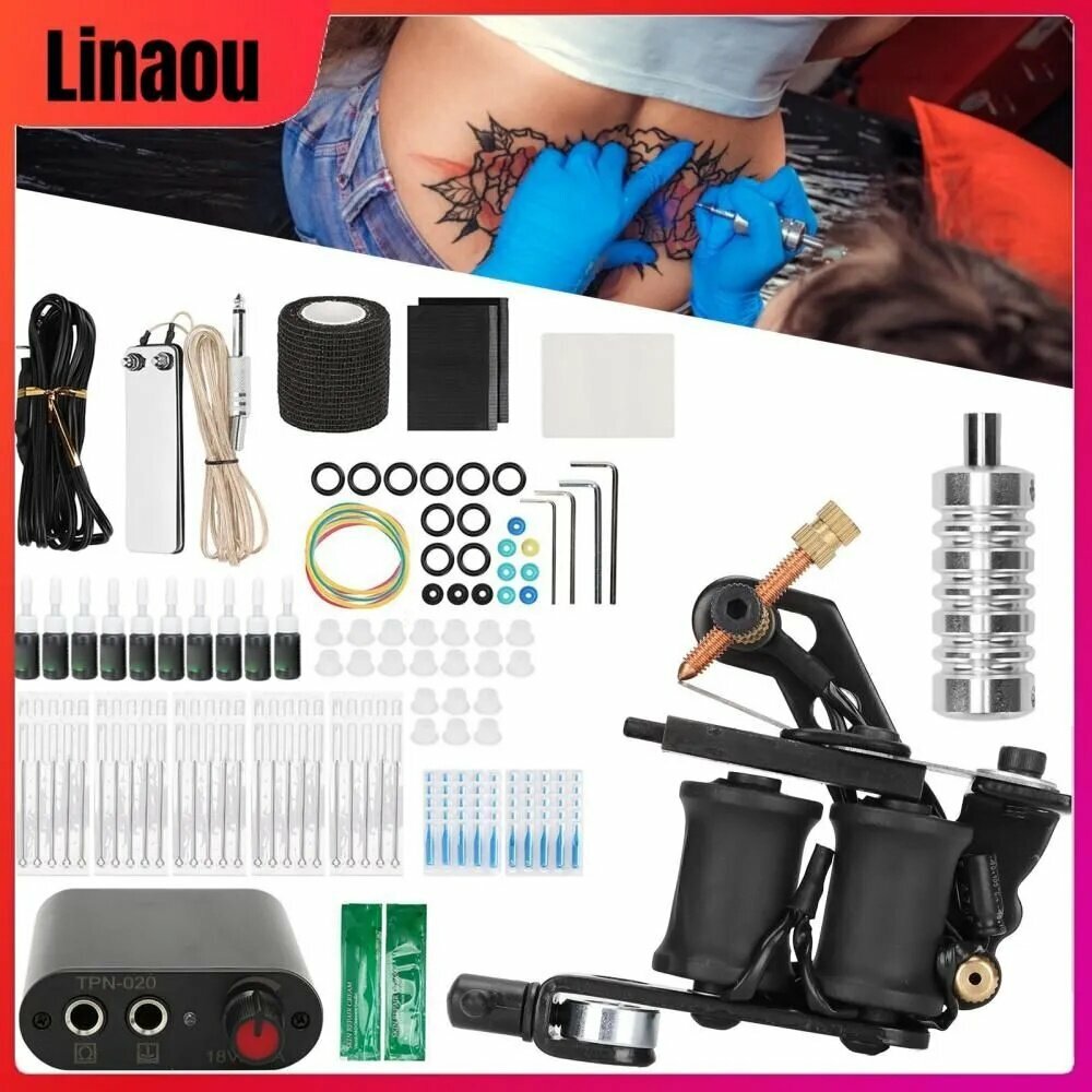 Комплект для татуировок, высококачественный и удобный, для начинающих и опытных мастеров