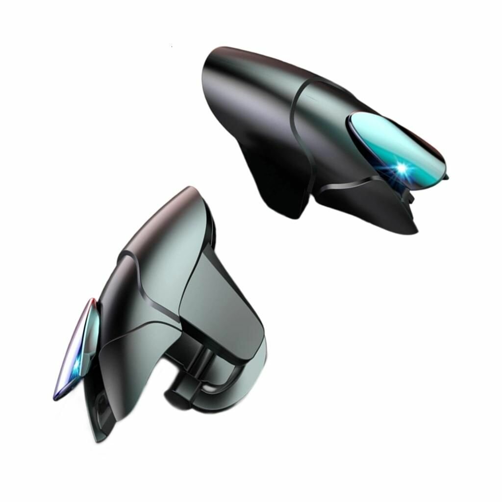 Геймпад для мобильных игр с джойстиками и кнопками стрельбы, Черная акула с четырьмя плавниками