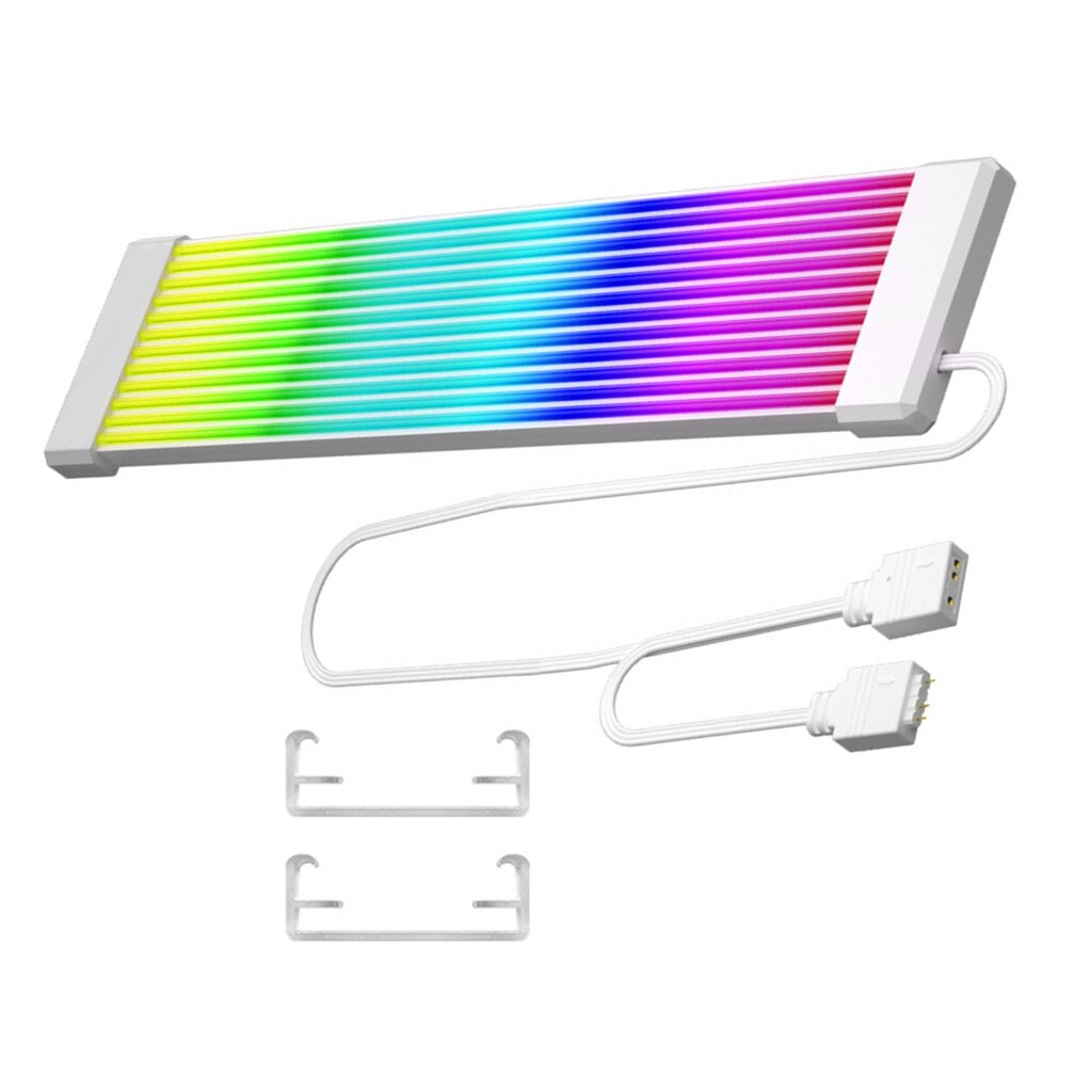 Декоративный 24Pin кабель питания для материнских плат с ARGB подсветкой, синхронизируемый 5V 3Pin для компьютеров