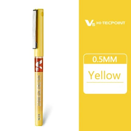 Гелевая ручка Pilot V5 Hi-Tecpoint 0.5 мм, Желтый