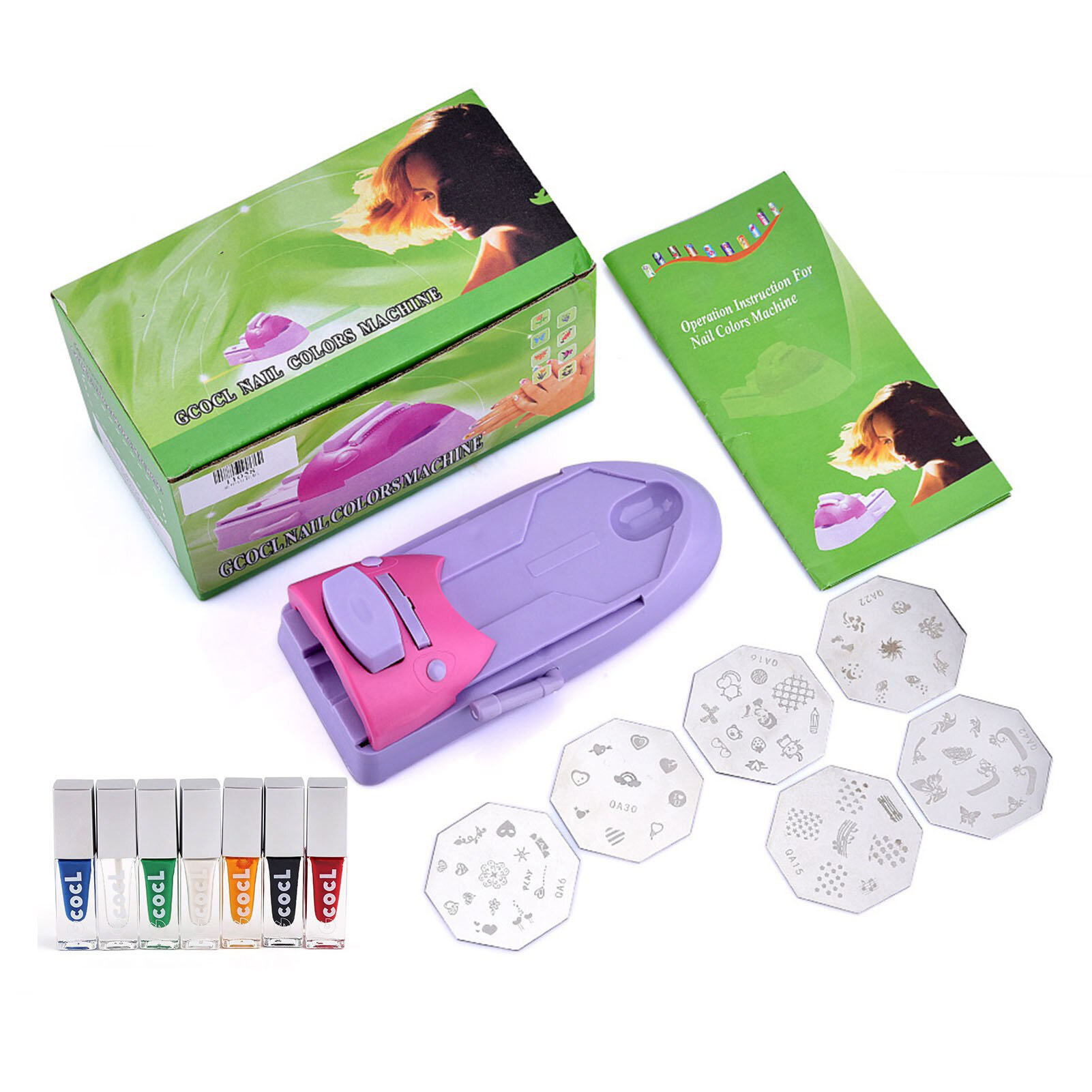 Машина для печати на ногтях, экономящая время, быстро окрашивающая, мобильная, портативная, для самостоятельной работы, с печатным маслом