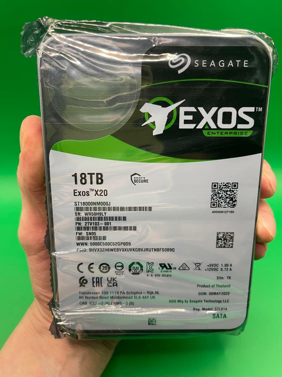 Seagate Жесткий диск 18TB Seagate Exos X18 ST18000NM000J