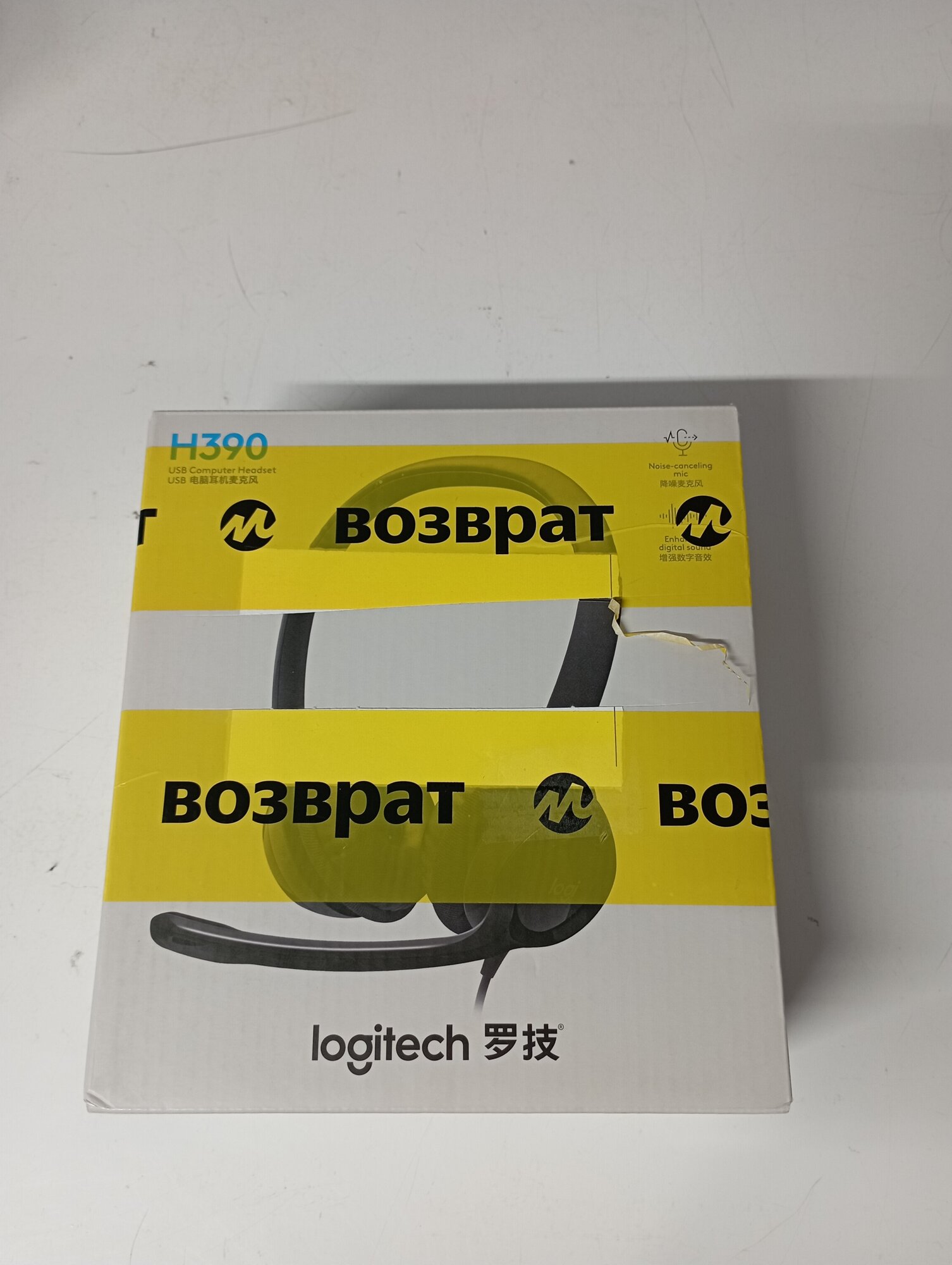 Компьютерная гарнитура Logitech Stereo Headset H390, черный