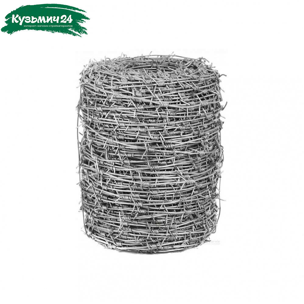 Проволока колючая оцинкованная, 1.6 мм, 100 м, для ограждений, 1 шт.