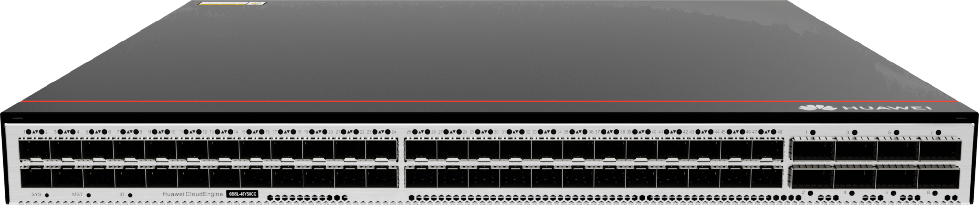 Коммутатор HUAWEI CE6885L-48YS8CQ-B switch 48*25GE SFP28, 8*100GE QSFP28, 2*AC Power Modules, 4*Fans, Port-side Intake