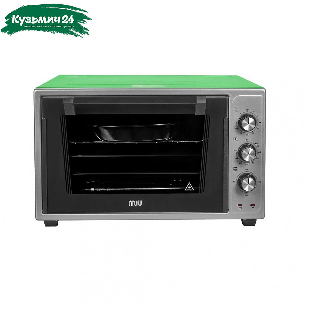 Мини-печь MIU 3606 E УТ-00002092, цвет зелено-серый, объем 36 л, 1.4 кВт