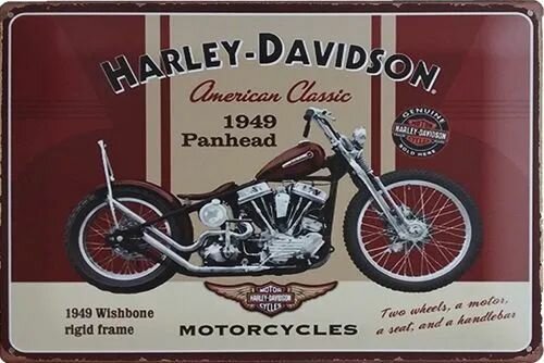 Harley Davidson, табличка металлическая, постер на стену табличка металлическая, постер на стену30x20cm