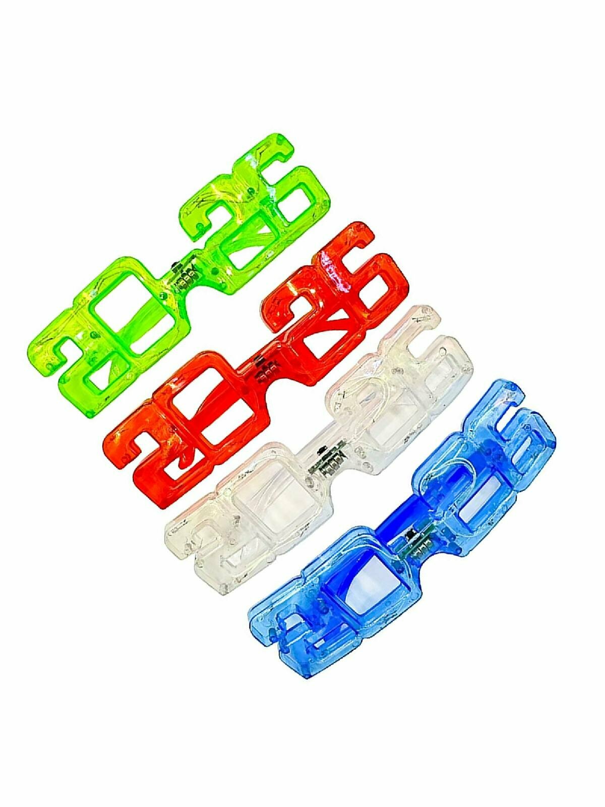 2026 Светодиодные очки, светящиеся очки, светящиеся в темноте Принадлежности для вечеринок