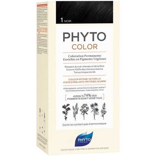 Краска для волос Phyto Color тон 1 черный