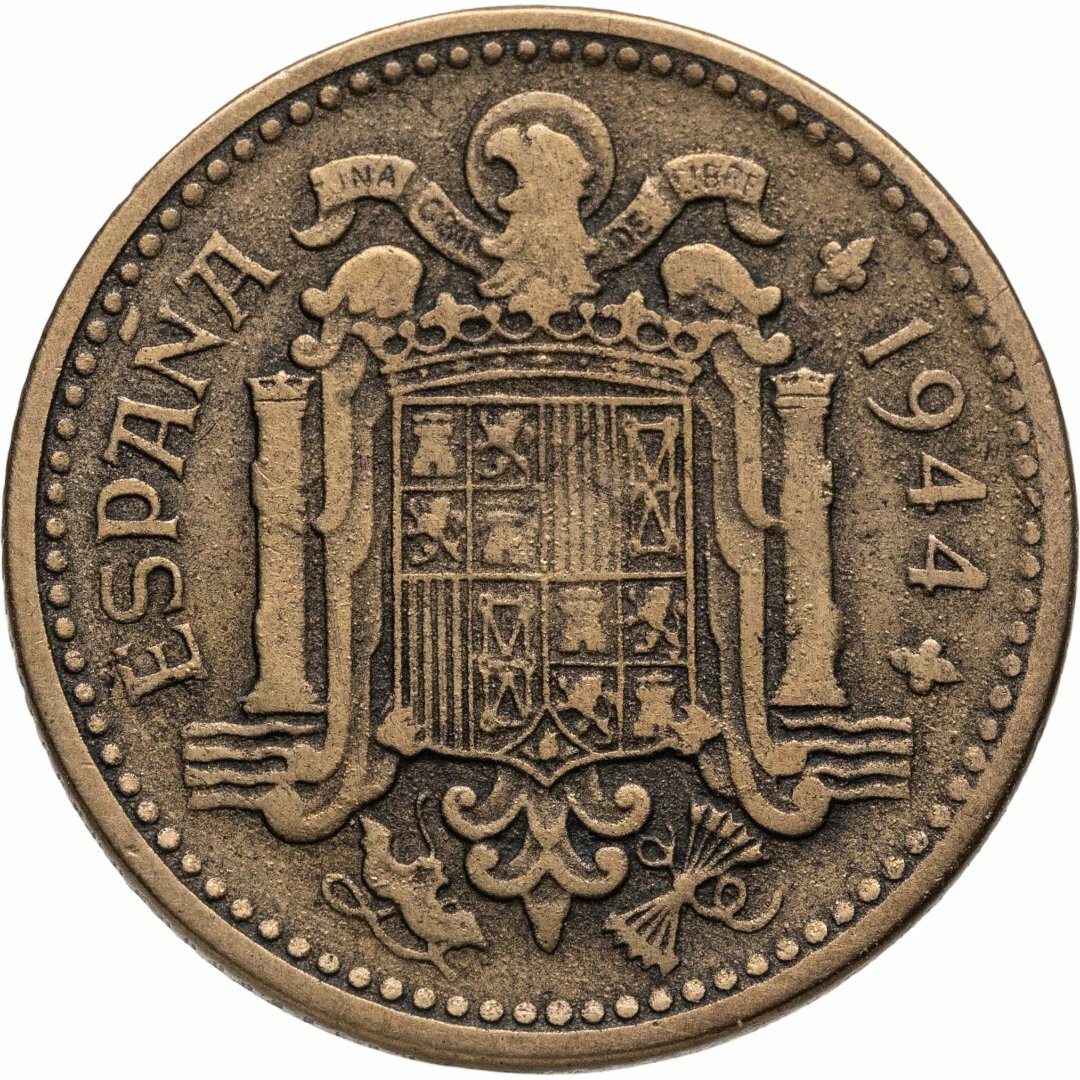 Испания 1 песета (peseta) 1944