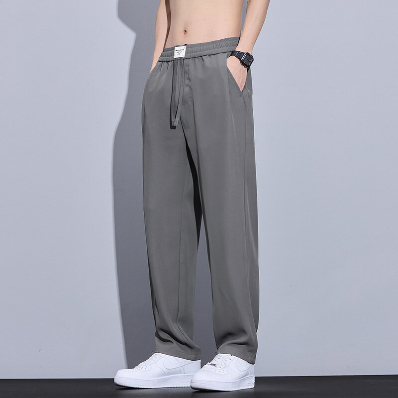 JYL Новые широкие штаны мужские широкие брюки с драпировкой прямые повседневные длинные