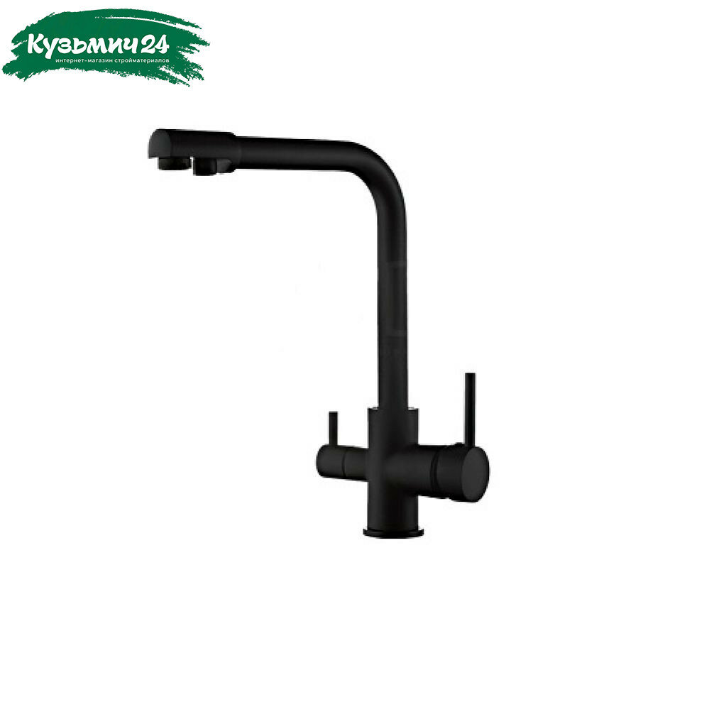 Смеситель для кухни Frud R43053-7 встроенный фильтр для питьевой воды, черный