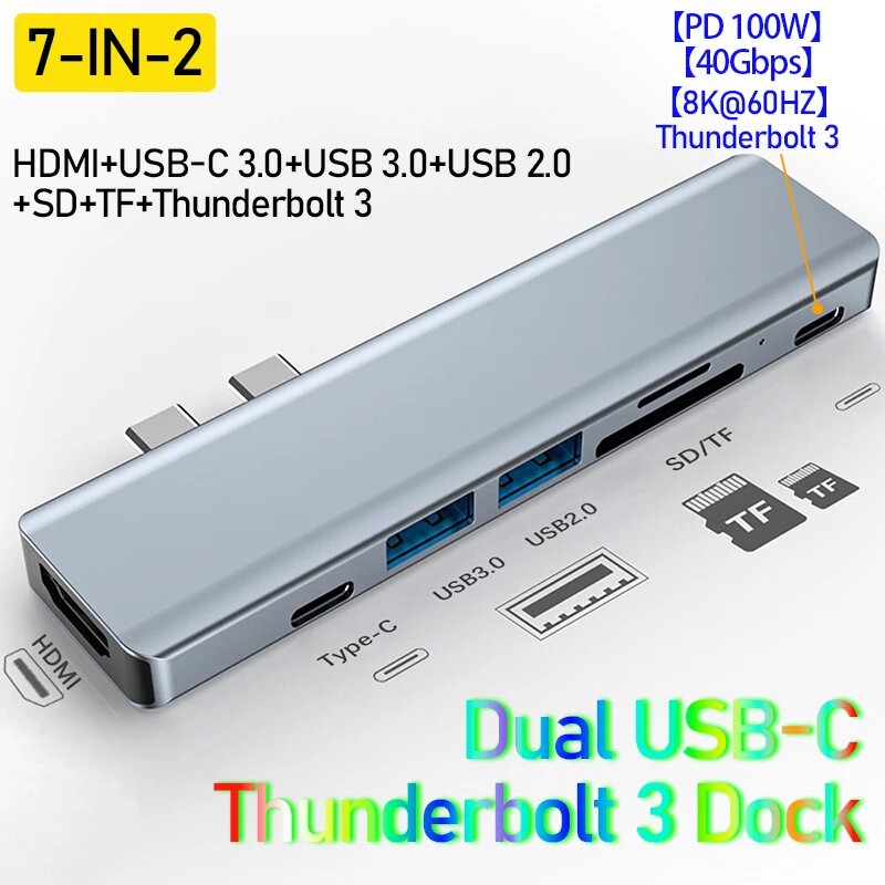 USB-C Док-станция Thunderbolt 3 для MacBook, BYL-2101