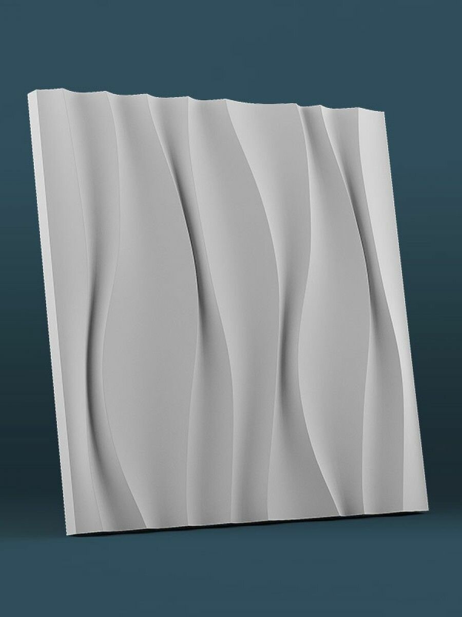 Гипсовая панель на стену "Водопад" 50х50см/ Панно на стену для интерьера