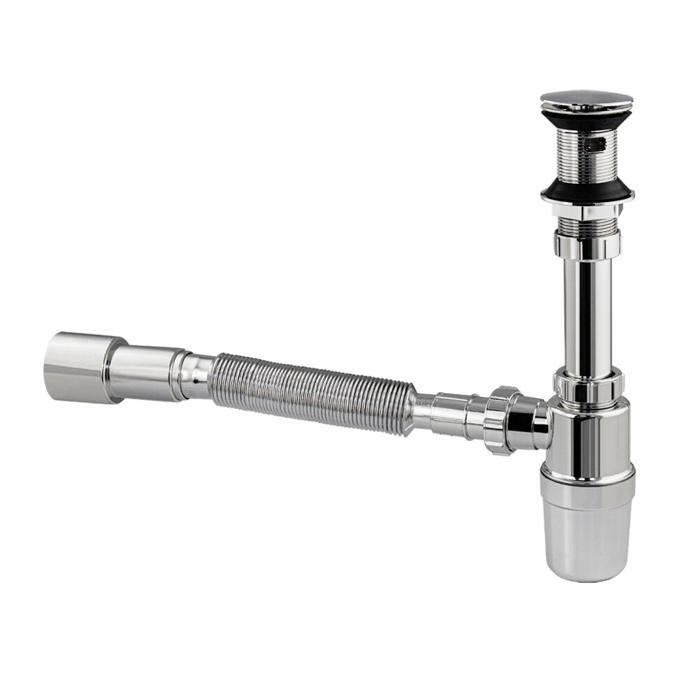 Сифон для раковины D-32мм с гофрой D-50мм Санакс 8005