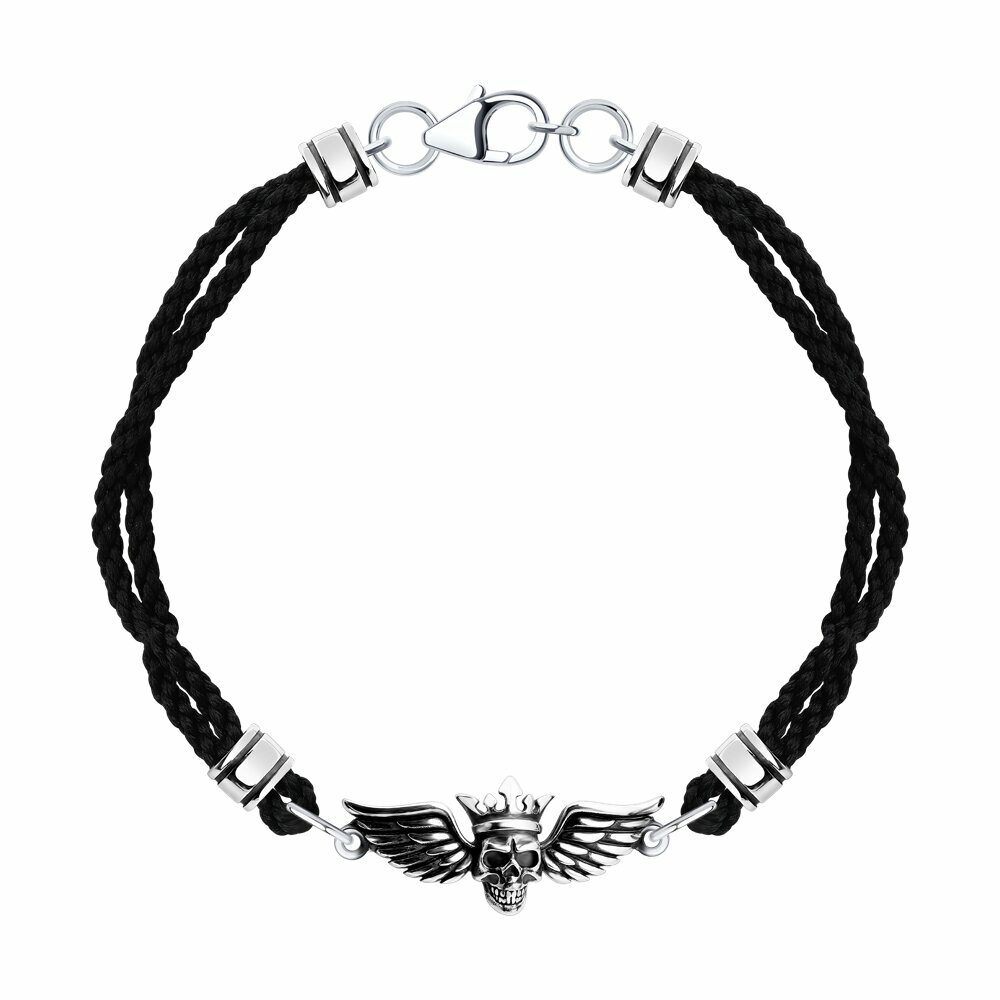 Браслет, серебро, 925 проба, чернение