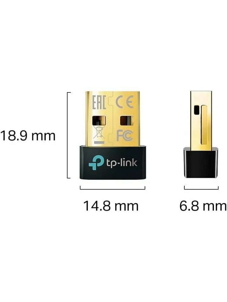 Bluetooth-адаптер TP-Link UB500, Bluetooth 5.3, мини, черный — фото 1