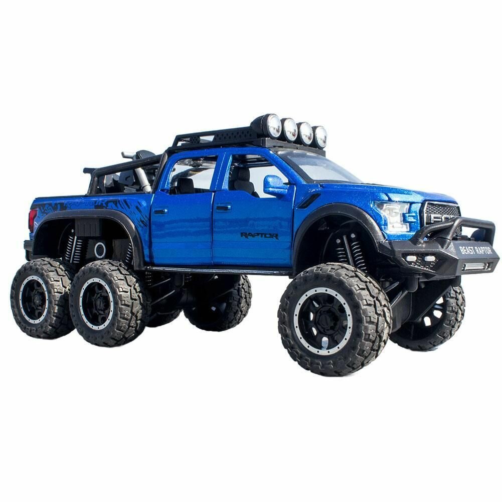 Масштабная модель Ford F-150 Raptor, литой металлический внедорожник для коллекции, подарок мальчику на день рождения
