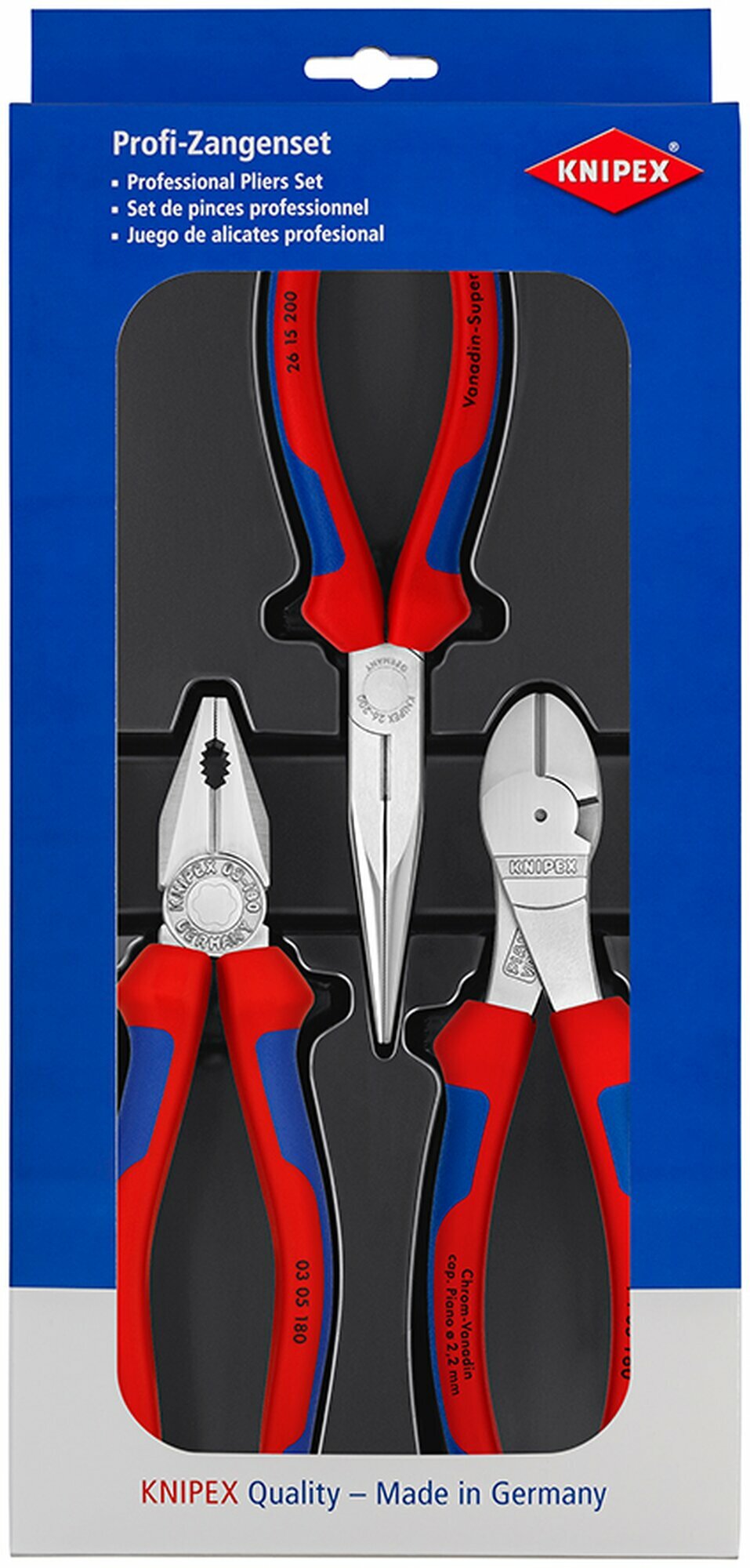 Набор ШГИ в ложементе, 3 пр, KN-0305180/2615200/7405180 KNIPEX KN-002011V01
