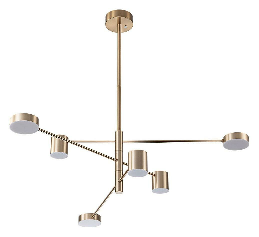 Люстра на штанге Arte Lamp Stanley A2476PL-40PB цвет латунь Светодиодные Модерн
