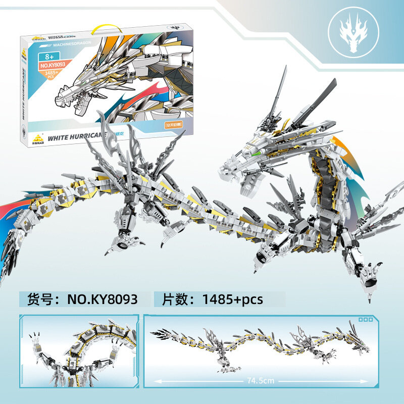 8093 Mecha Series Sky Dragon, собранные строительные блоки, детские развивающие игрушки из мелких частиц для мужчин