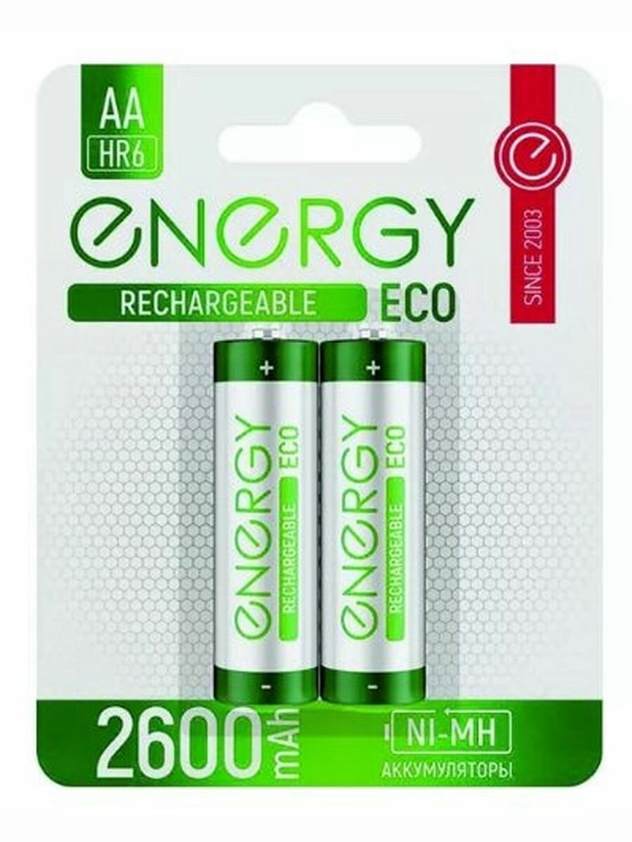 Аккумулятор Energy Eco NIMH-2600-HR6/АА упаковка 2шт