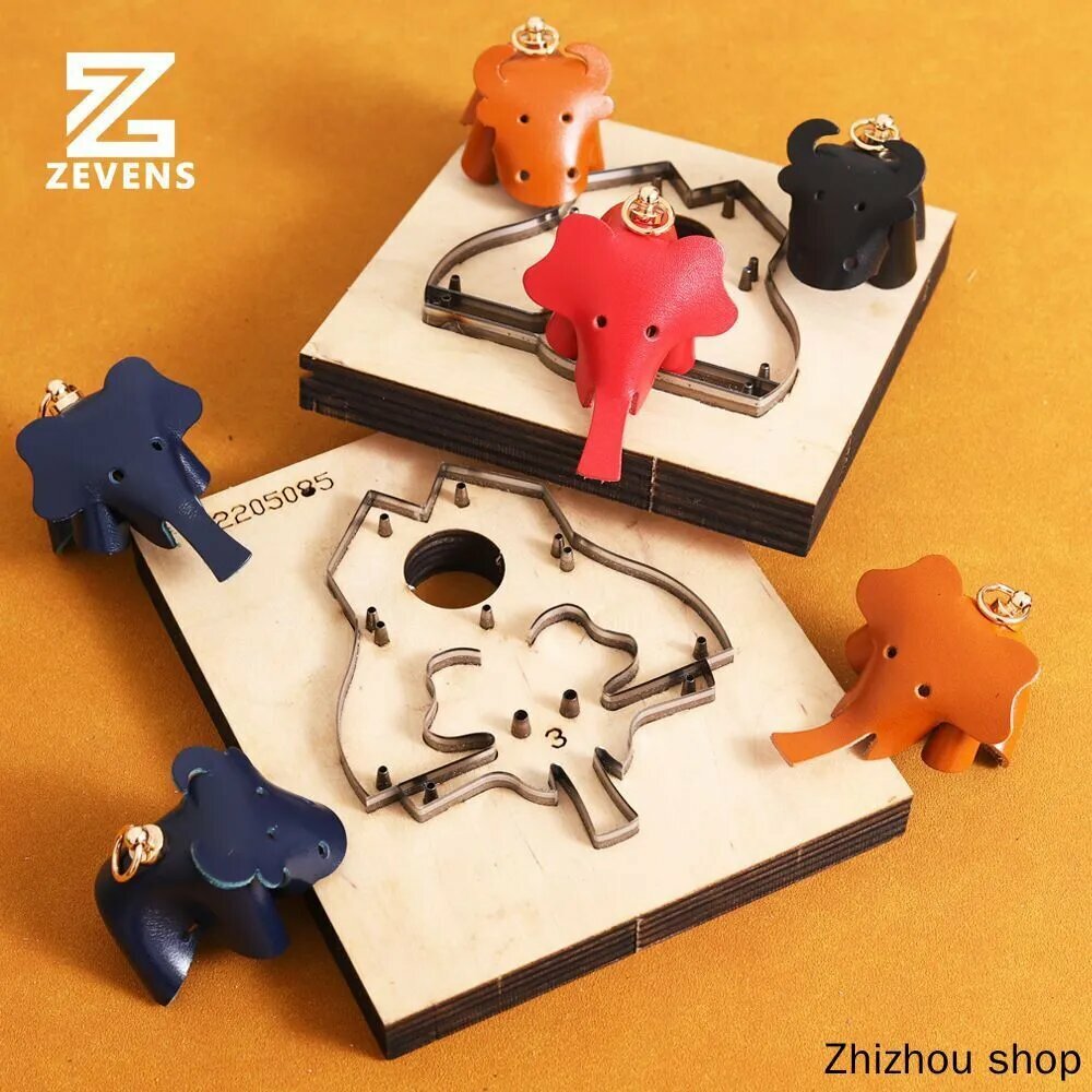 Высечной штамп (штанцформа) для вырубки кожи, пробойник для кожи, слон