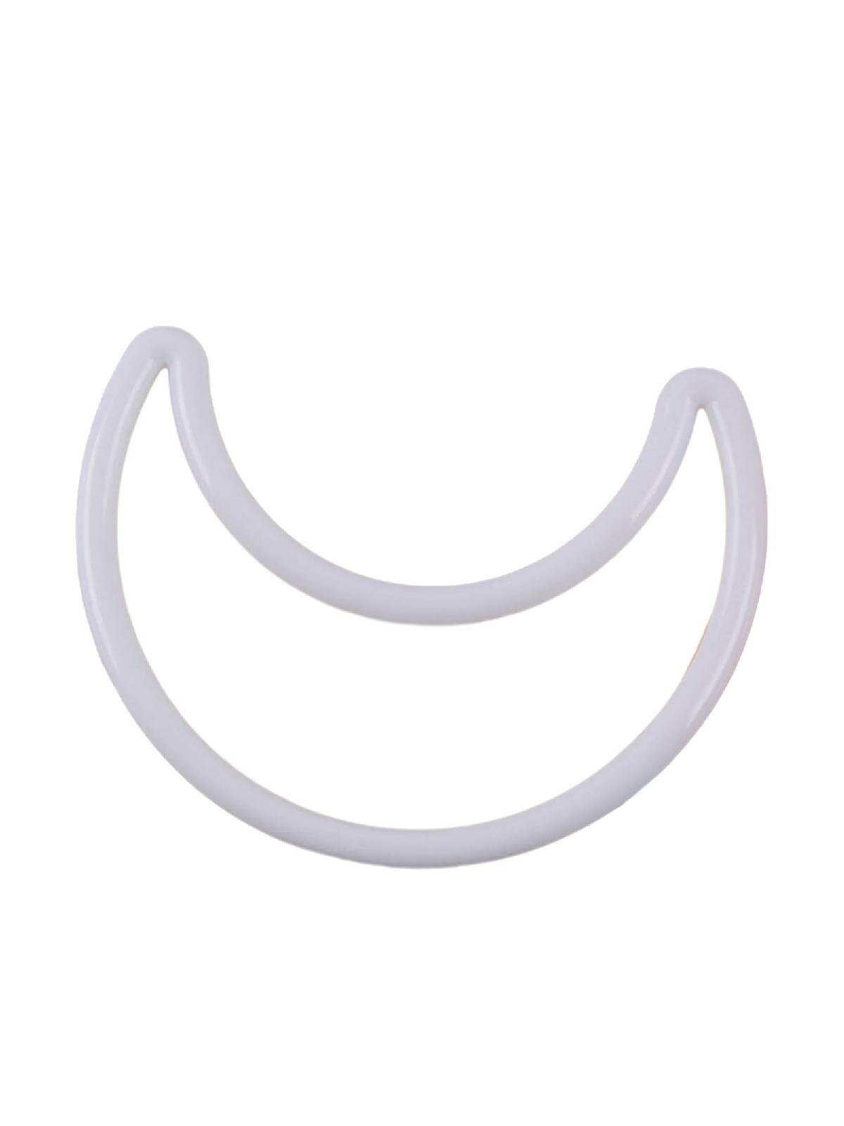 Создание ловца снов из белого пластика в виде Луны для художественного украшения дома