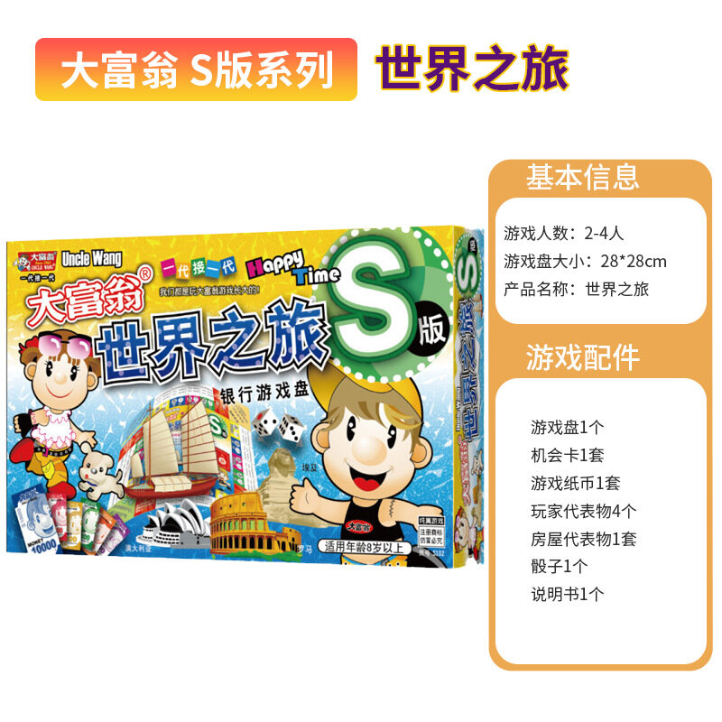 Монополия Q версия S версия мультфильм версия Горячая Q версия бронзовая медаль серебро Q Китай путешествие по миру