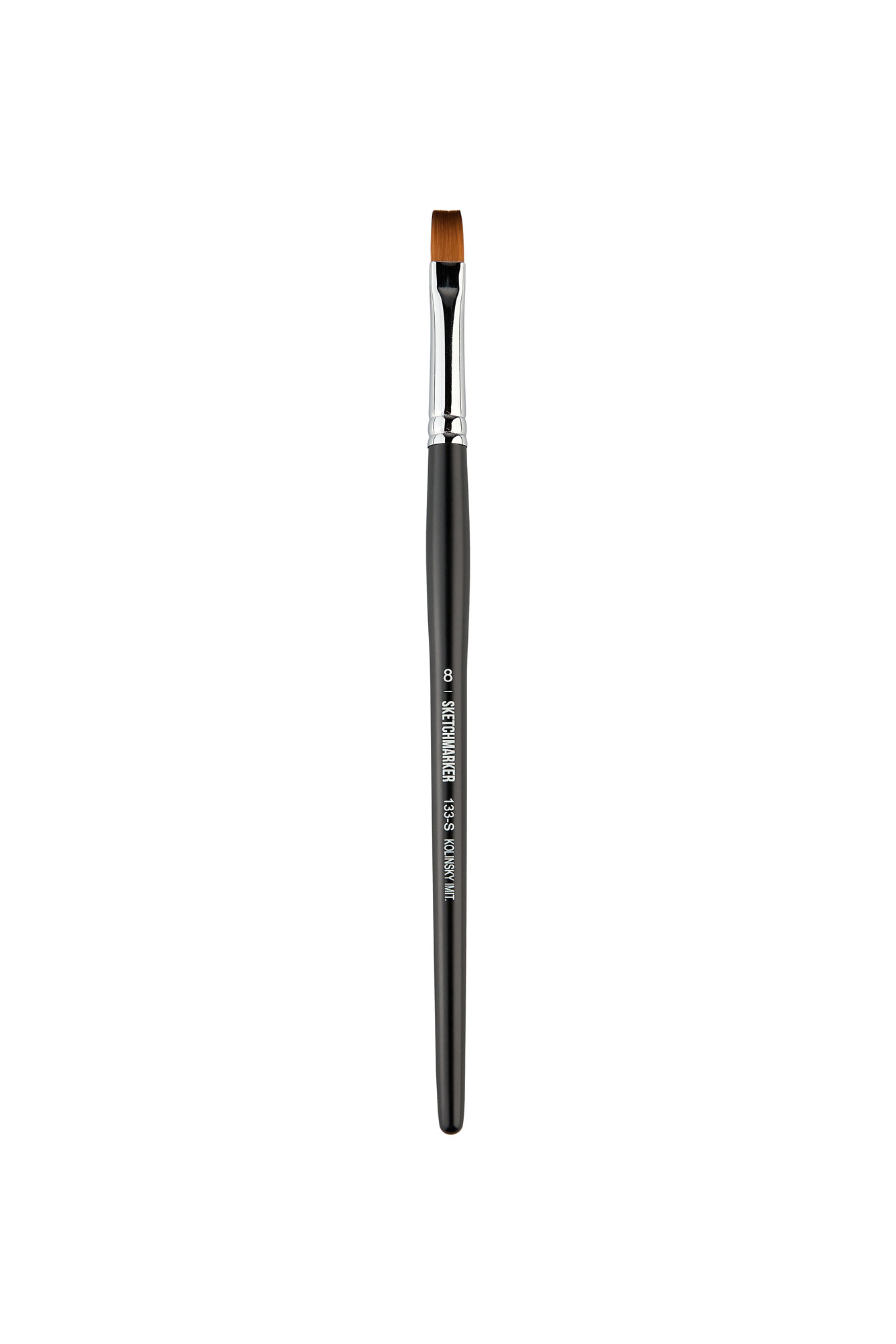 Кисть Sketchmarker Серия 133 синтетика под колонок плоская ручка короткая №8