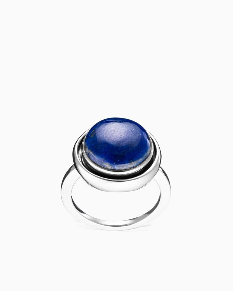 Кольцо, серебро, 925 проба, лазурит
