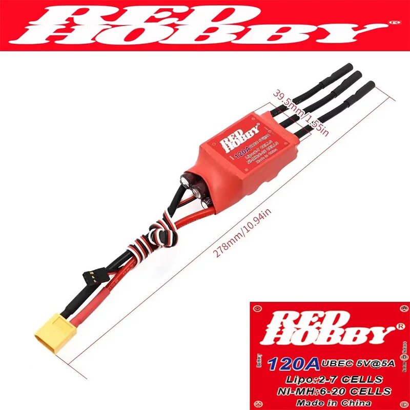 RedHobby 120A 2-7S ESC