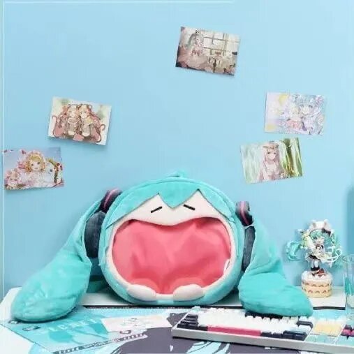 Рюкзак Hatsune Miku Kawaii cartoon backpack, хлопковый сатин, размер 40x35 см, для девочек, для детей от 3 лет — фото 1