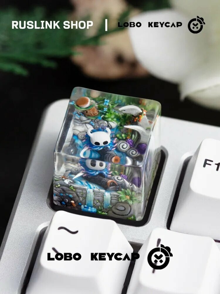 Кейкапы для Hollow Knight, капсульный резин, светопропускающий, милый дизайн, RuslinkShop LOBO KEYCAP