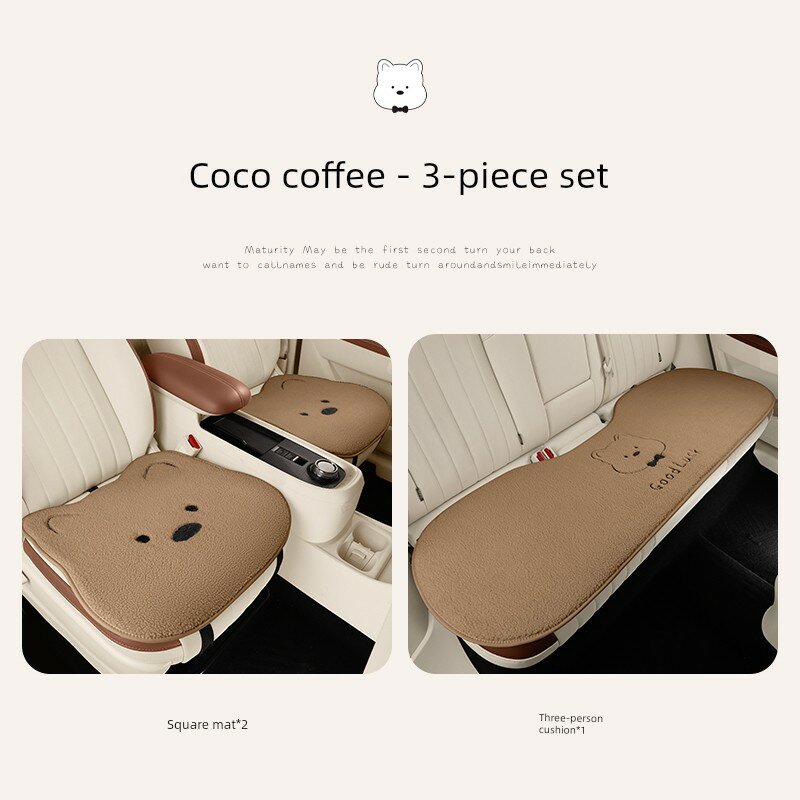 Зимняя накидка на автомобильное сиденье, плюшевая, утолщенная, теплая, из овечьего флиса, женская, с мультяшным