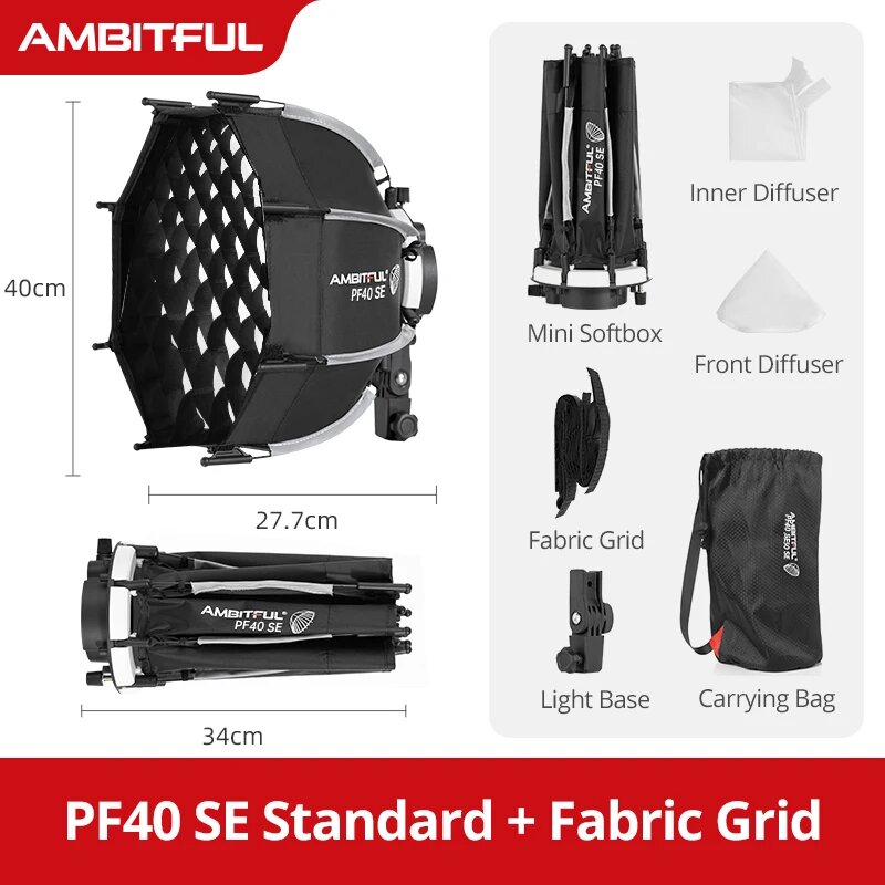 AMBITFUL PF40 SE софтбокс с fabric grid